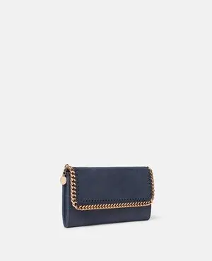 Stella McCartney Falabella Flap Continental Wallet Indigo Moon
