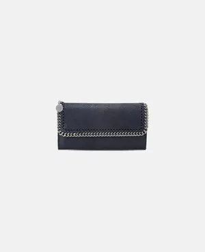 Stella McCartney Falabella Flap Continental Wallet Midnight