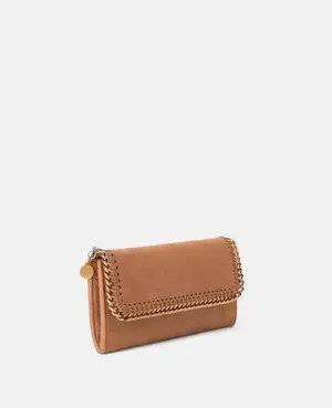 Stella McCartney Falabella Flap Continental Wallet Pecan Brown