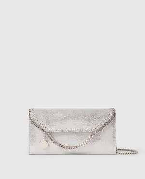 Stella McCartney Falabella Flap Continental Wallet - Silver