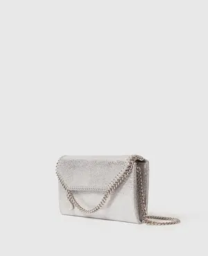Stella McCartney Falabella Flap Continental Wallet - Silver