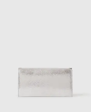 Stella McCartney Falabella Flap Continental Wallet - Silver
