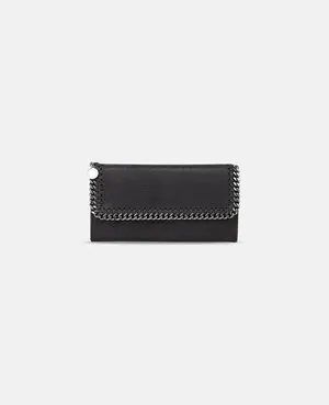 Stella McCartney Falabella Flap Continental Wallet Slate