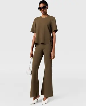 Stella McCartney Fitted Compact Knit Top With Slits - Brown