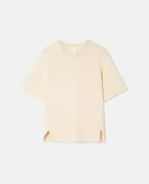 Stella McCartney Stella McCartney Fitted Compact Knit Top With Slits Oat