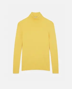 Stella McCartney Stella McCartney Fitted Compact Knit Top With Slits Pale Yellow