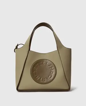 Stella McCartney Logo Perforated Tote Bag - Tan