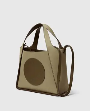 Stella McCartney Logo Perforated Tote Bag - Tan