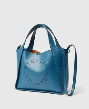 Stella McCartney Logo Crossbody Tote Bag - Teal