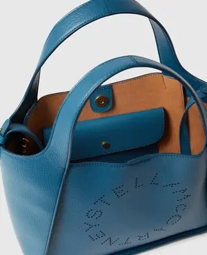 Stella McCartney Logo Crossbody Tote Bag - Teal