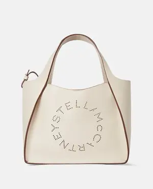 Stella McCartney Logo Crossbody Tote Bag - White