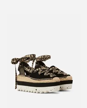 Stella McCartney Gaia Platform Espadrilles - Black