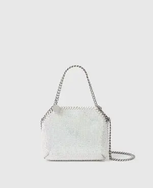 Stella McCartney Falabella Nano Crystal Tote - Silver/white