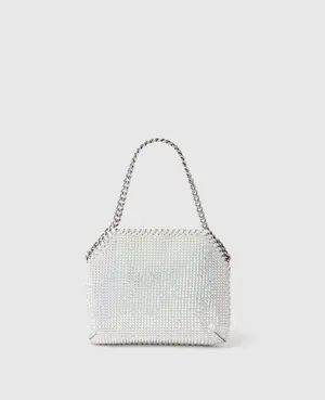 Stella McCartney Falabella Nano Crystal Tote - Silver/white