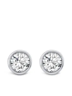 PRAGNELL 18kt White Gold Diamond Stud Earrings - Silver