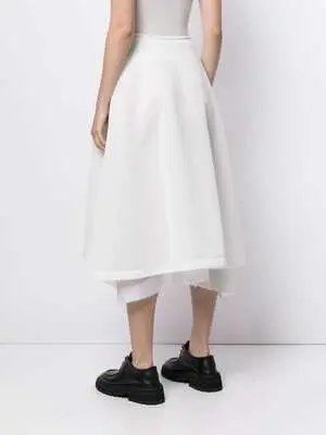 SULVAM Jersey Knit Flared Skirt