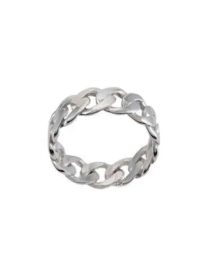 NIALAYA JEWELRY Chain-link Band Ring - Silver