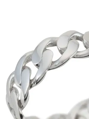 NIALAYA JEWELRY Chain-link Band Ring - Silver