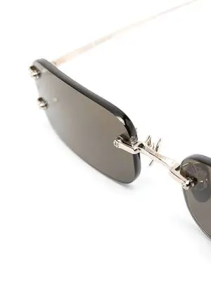 Linda Farrow Rimless Rectangular-frame Sunglasses
