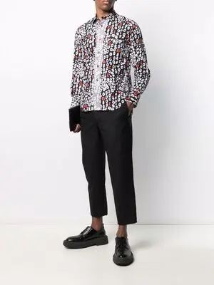 BLACK COMME DES GARÇONS Leopard-print Cotton Shirt