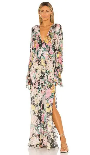 Hemant & Nandita X Teien Caftan In Pink - Black