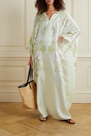 Emilio Pucci Net Sustain Printed Silk-twill Kaftan
