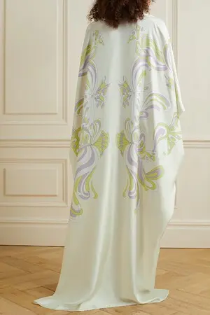 Emilio Pucci Net Sustain Printed Silk-twill Kaftan