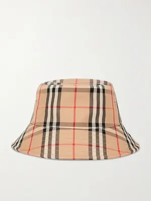 Burberry Checked Cotton-blend Twill Bucket Hat