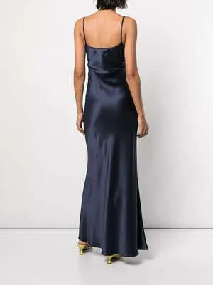 Voz Long Slip Dress - Blue