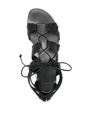 Casadei Spartan Woven Gladiator Sandals