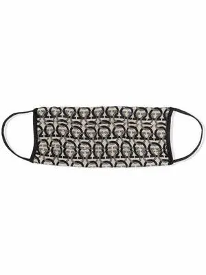 FERRAGAMO Gancini-print Face Mask - Neutrals