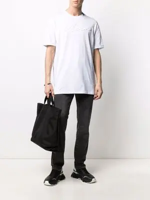 Philipp Plein Logo-embroidered Cotton T-shirt - White