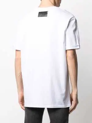 Philipp Plein Logo-embroidered Cotton T-shirt - White