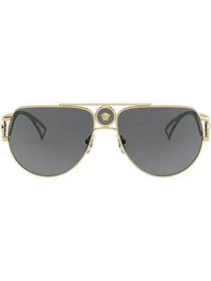 Versace Medusa Pilot-frame Sunglasses - Gold