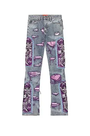 WHO DECIDES WAR Violet Fusion Denim In Blue