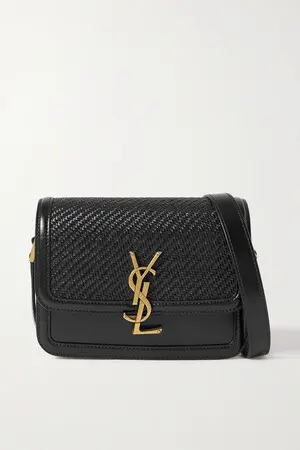 Saint Laurent Solferino Small Woven Leather Shoulder Bag