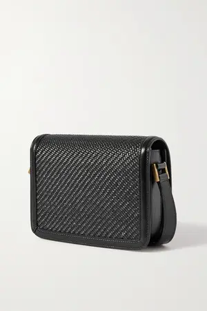 Saint Laurent Solferino Small Woven Leather Shoulder Bag