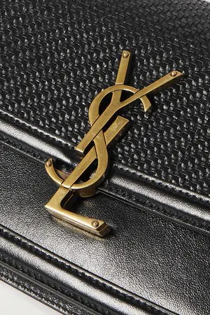 Saint Laurent Solferino Small Woven Leather Shoulder Bag