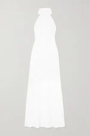 Galvan Sienna Crepe Halterneck Gown
