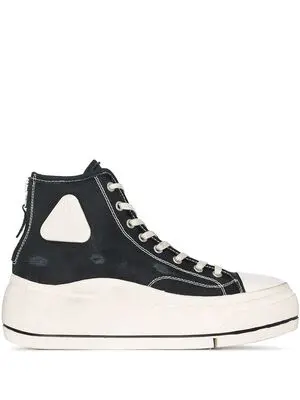 R13 Flatform High-top Sneakers - Black