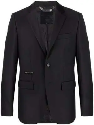 Philipp Plein Crystal Skull Single-breasted Blazer