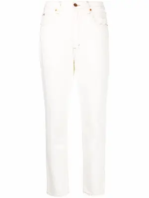 SLVRLAKE Mid-rise Straight-leg Jeans - White
