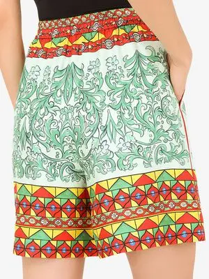 Dolce & Gabbana Carretto-print Twill Shorts - Blue