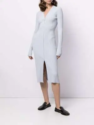 Proenza Schouler White Label Ribbed Knitted Cardigan Dress
