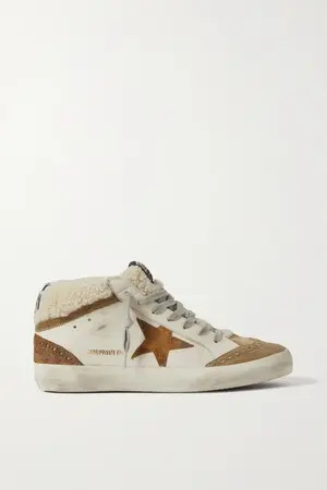 GOLDEN GOOSE Mid Star Distressed Sneakers - Neutrals