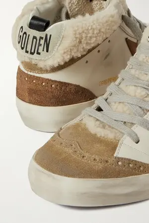 GOLDEN GOOSE Mid Star Distressed Sneakers - Neutrals