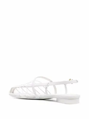 FERRAGAMO Strappy Buckle-fastening Sandals - White