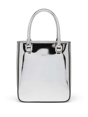 Prada Small Triangle Plaque Tote Bag