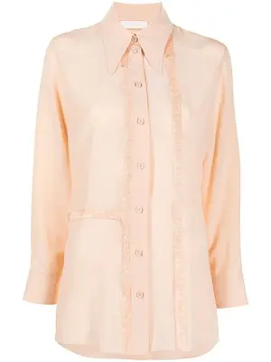 Chloé Lace Trim Shirt - Neutrals