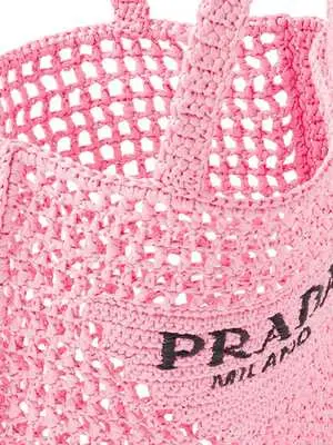 Prada Woven Raffia Tote Bag
